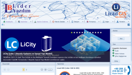 Lider Yazılım Siteleri | Lider Yazılım Portal - Licad GIS